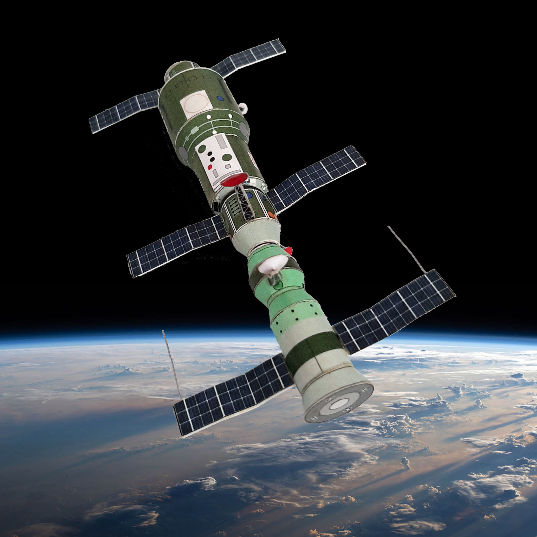 Baza orbitalna Salut 1 + Sojuz 11 – darmowy model – Gniazdo Światów